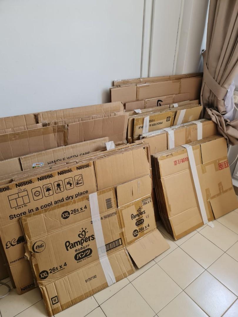 Selling used carton boxes, Furniture & Home Living, Home Improvement ...