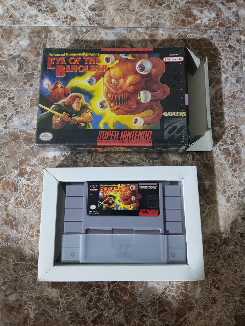SNES Super Nintendo Cartridge Game Card EYE OF BEHOLDER (Original ...