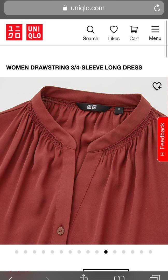 Uniqlo Red Wine Dress, Women's Fashion, Dresses & Sets, Dresses on ...