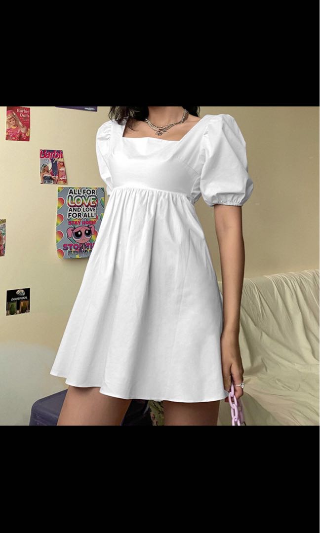 White square back dress, Women's Fashion, Dresses & Sets, Dresses on ...