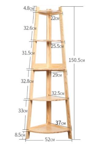 Wood Storage Shelf Wall Mounted solid wood triangle rack flower shelf ...