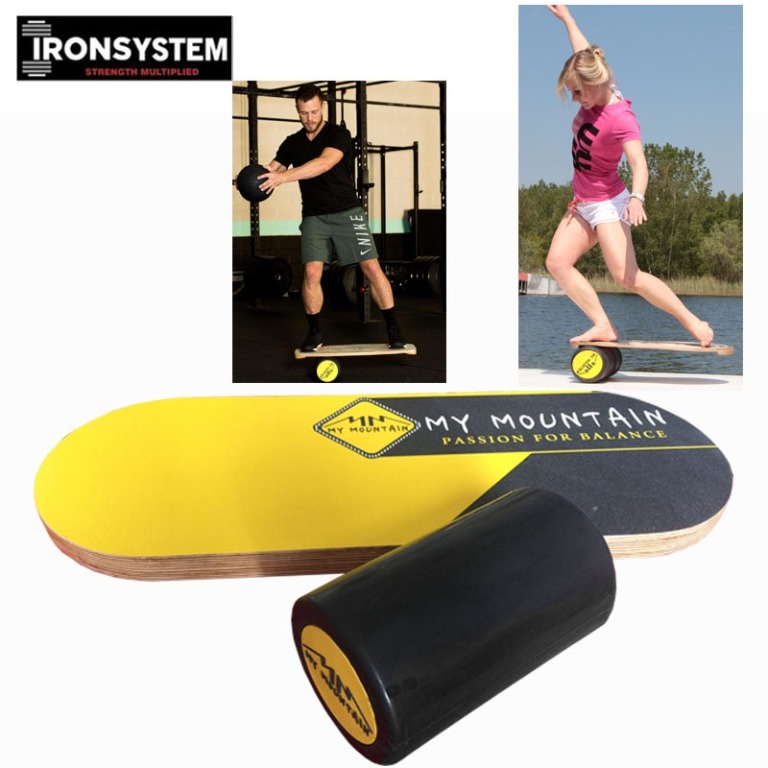 Wooden Balance Board – Premium Balance Trainer with Roller for Surf ...