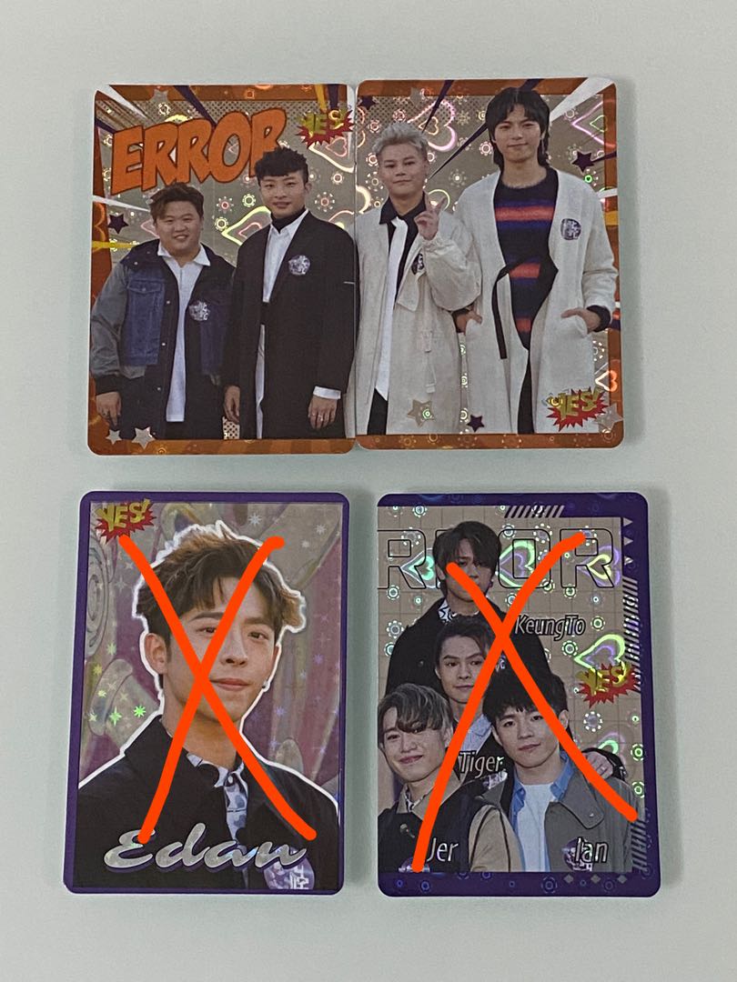 Yes card 81 Error Mirror Edan 肥仔 193 Dee 保錡, 興趣及遊戲, 收藏品及紀念品, 韓流 - Carousell