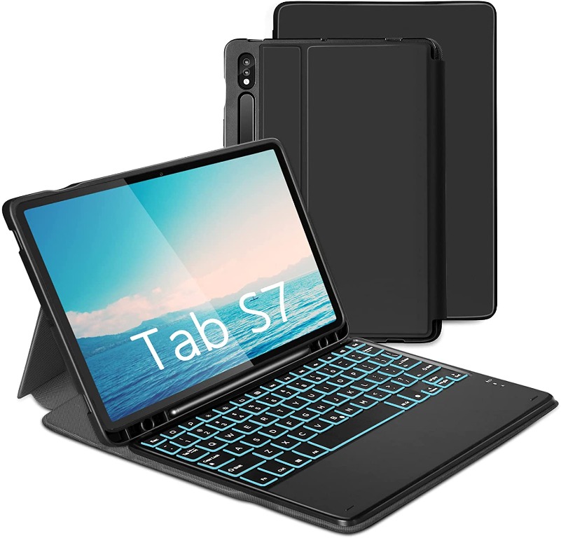 12441) Backlit Keyboard Case for Samsung Galaxy Tab S7 2020 11 Inch ...