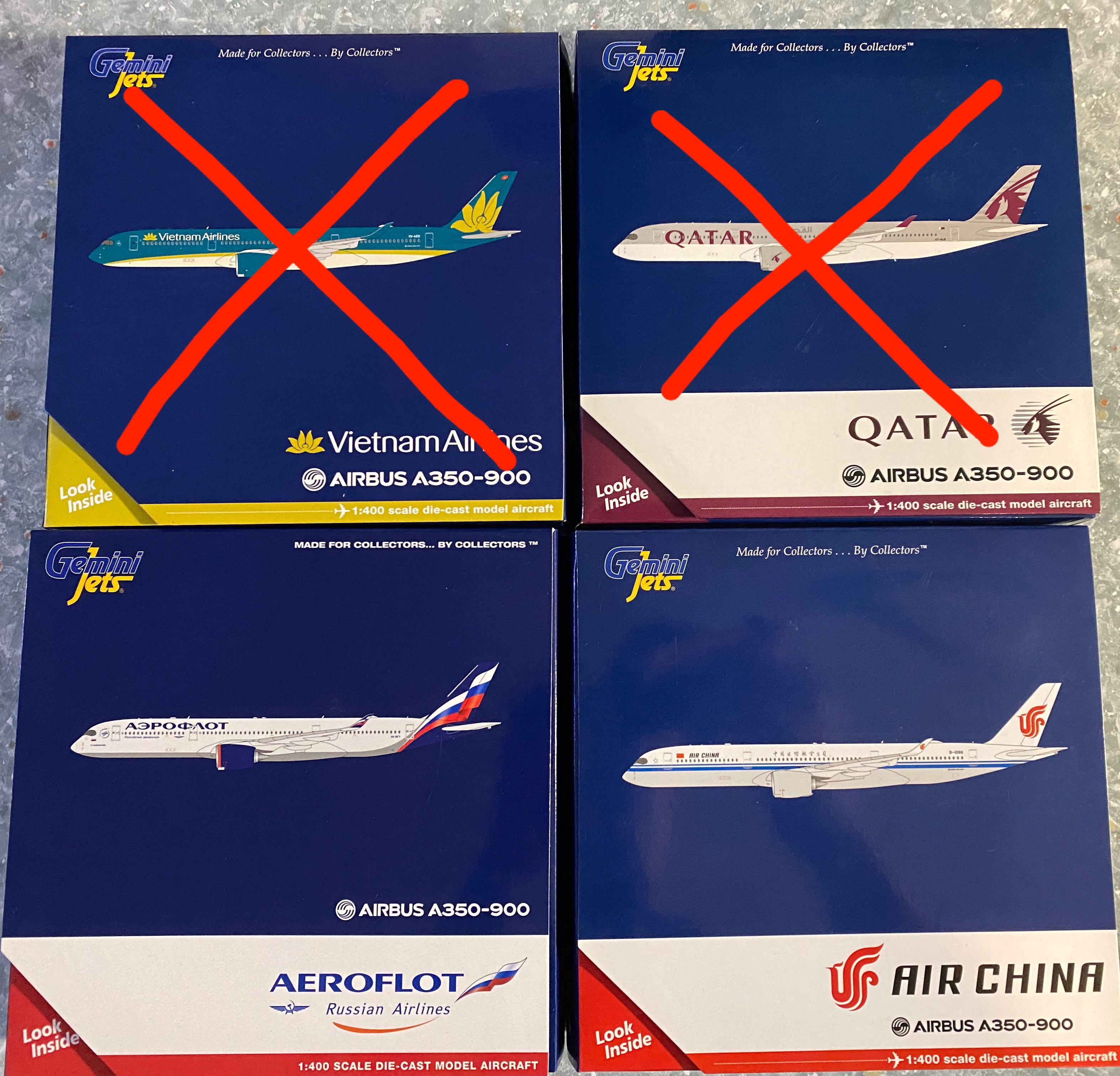 1:400 JC wings Gemini Jet A350-900 飛機模型, 興趣及遊戲, 玩具 & 遊戲類 - Carousell