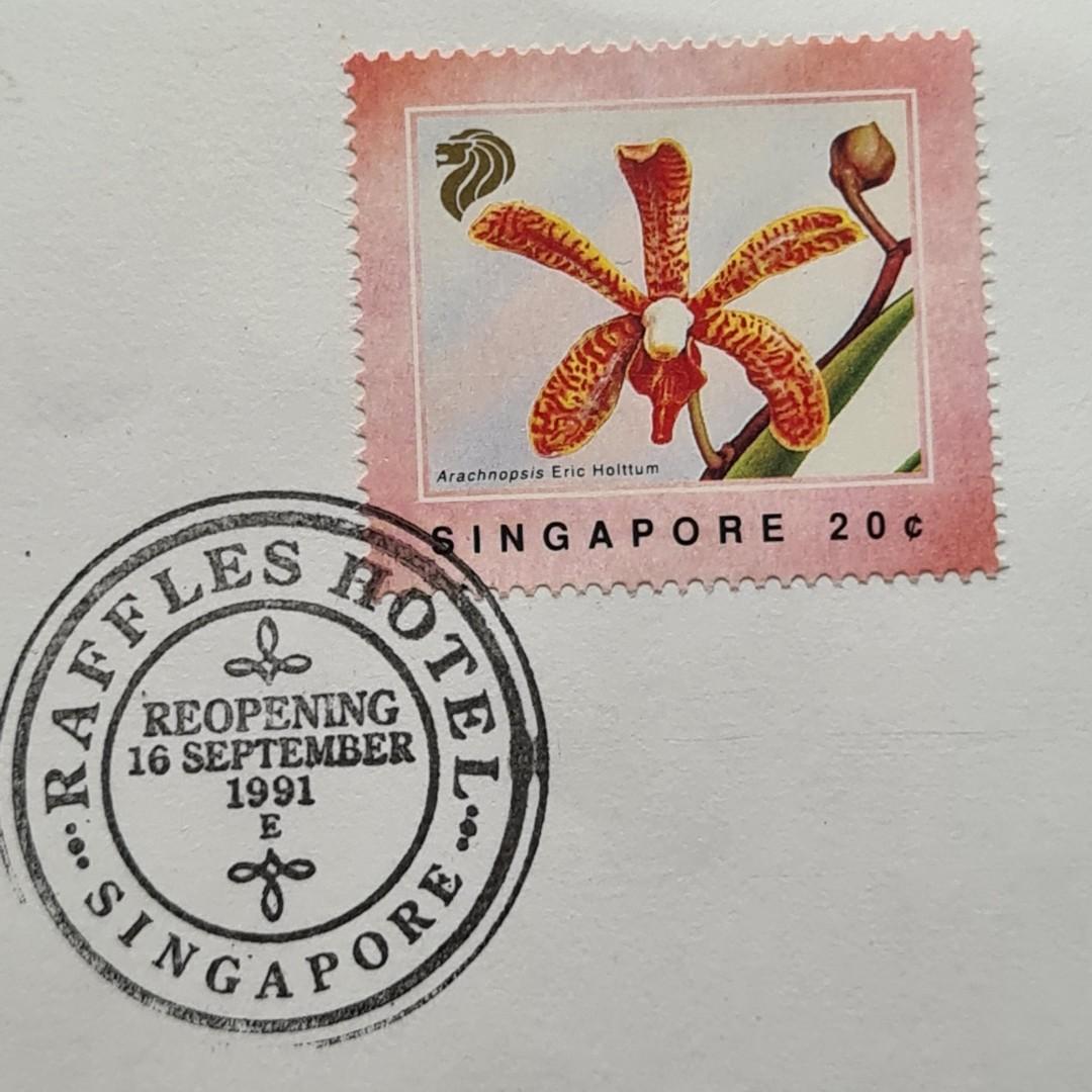 A Group Of Raffles Hotel 1991 Reopening Commemorative Picture Post ...