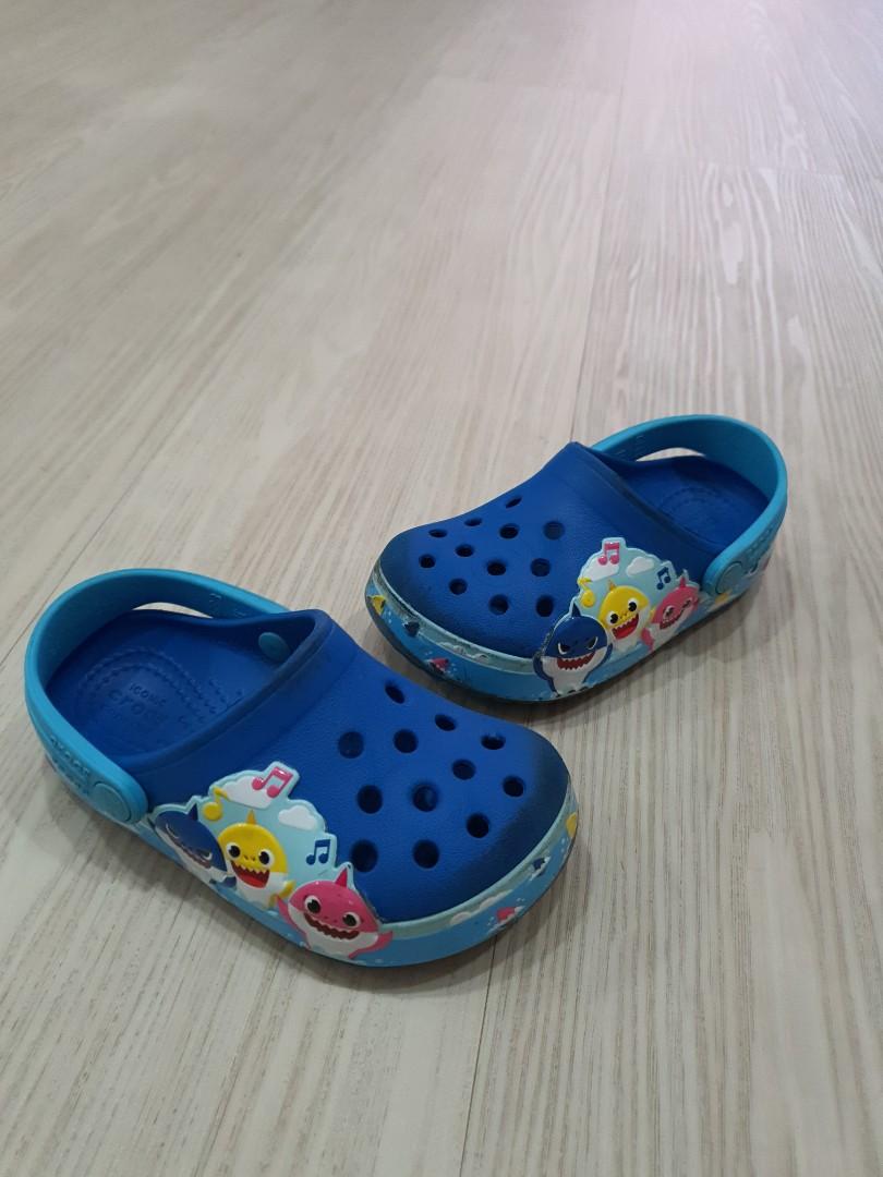 Baby Shark Blue Crocs for Children in Size C8, Babies & Kids, Babies ...