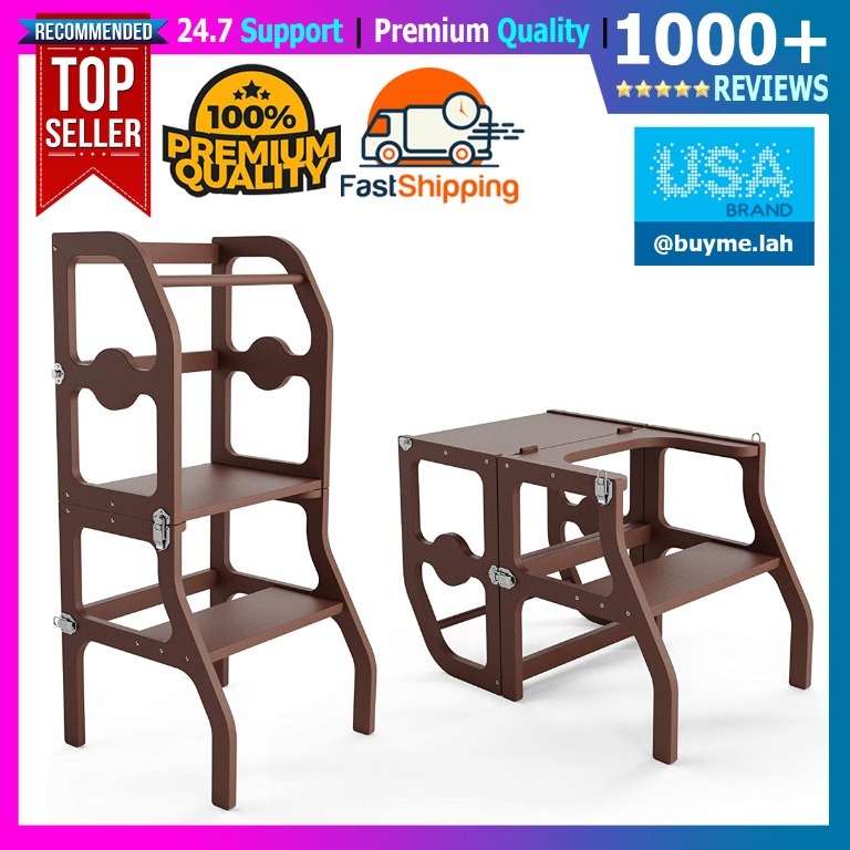 [BML] Kitchen Step Stool & Desk for Toddlers - Easy Folding Design ...