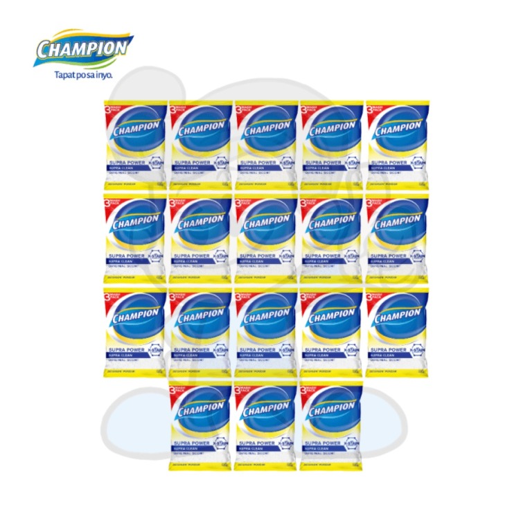 Champion Regular Supra Powder Detergent (18 x 105g), Furniture & Home ...