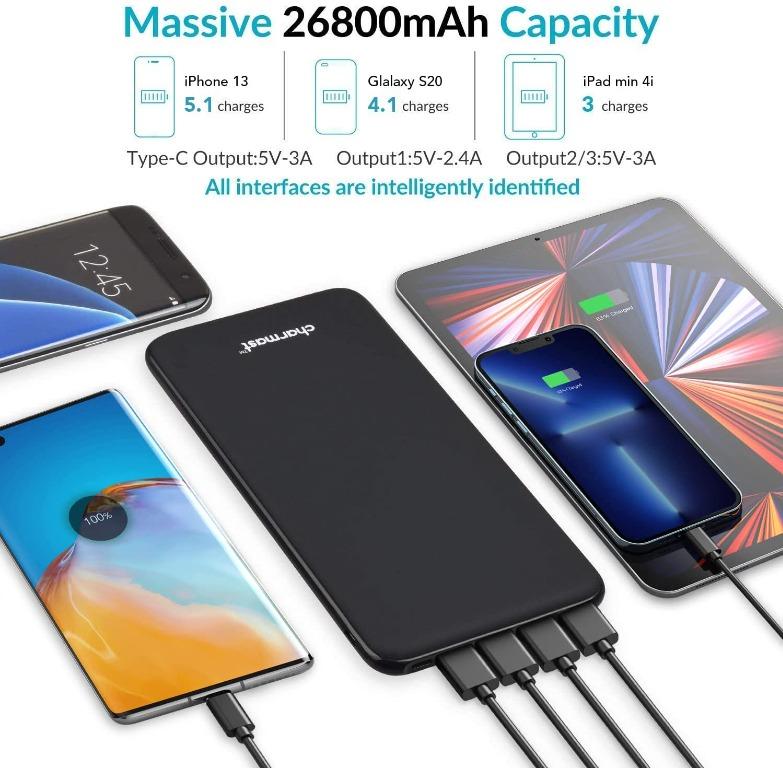 Charmast 26800mah Power Bank, Mobile Phones & Gadgets, Mobile & Gadget ...