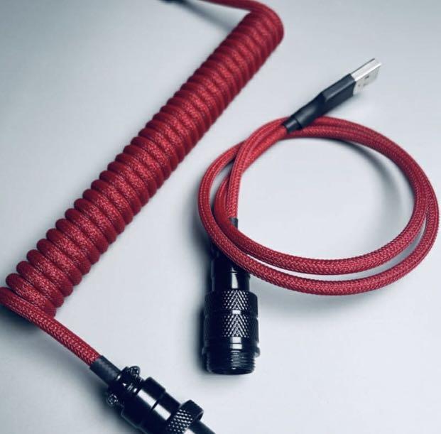 |CKB|暗紅 Dark Red|線材 Coiled cable|機械鍵盤 Mechanical keyboard, 電腦＆科技, 電腦周邊及 ...