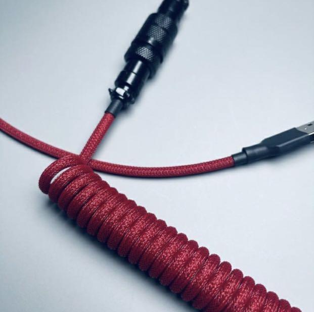 |CKB|暗紅 Dark Red|線材 Coiled cable|機械鍵盤 Mechanical keyboard, 電腦＆科技, 電腦周邊及 ...