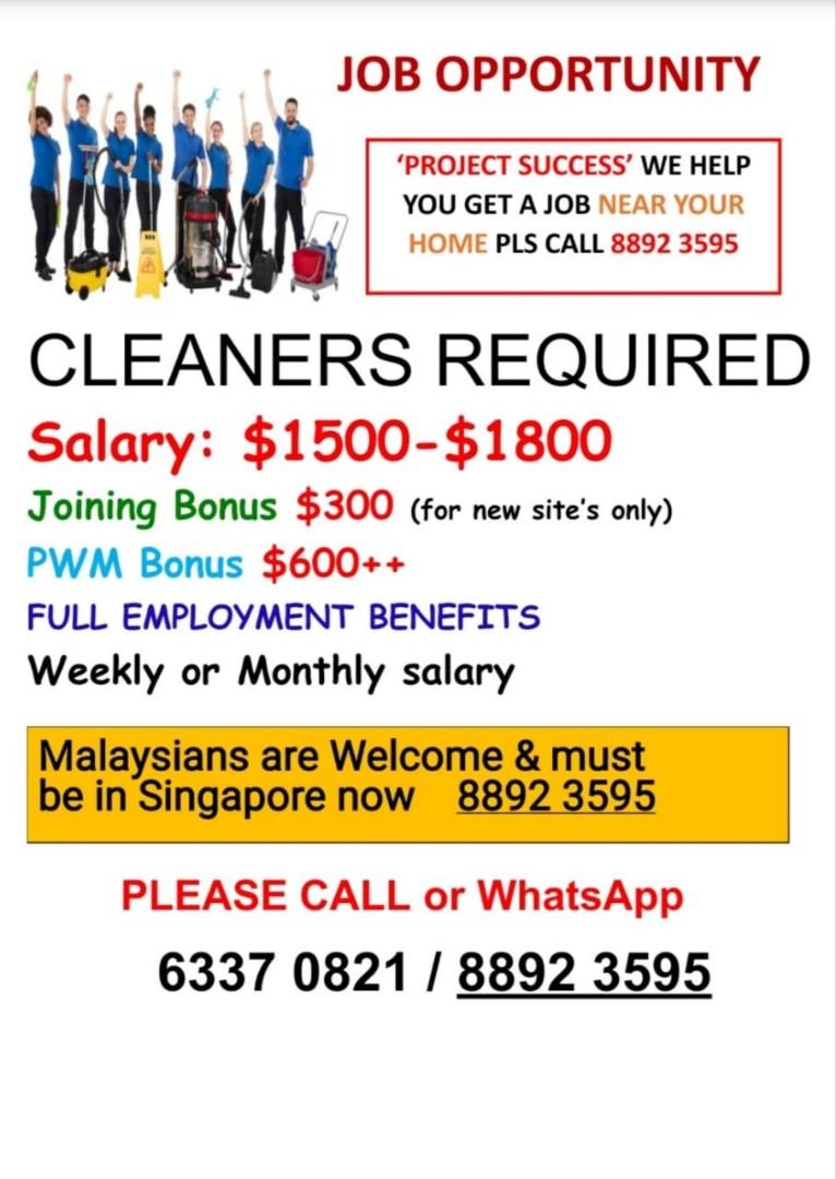 CLEANER REQUIRED, Announcements on Carousell