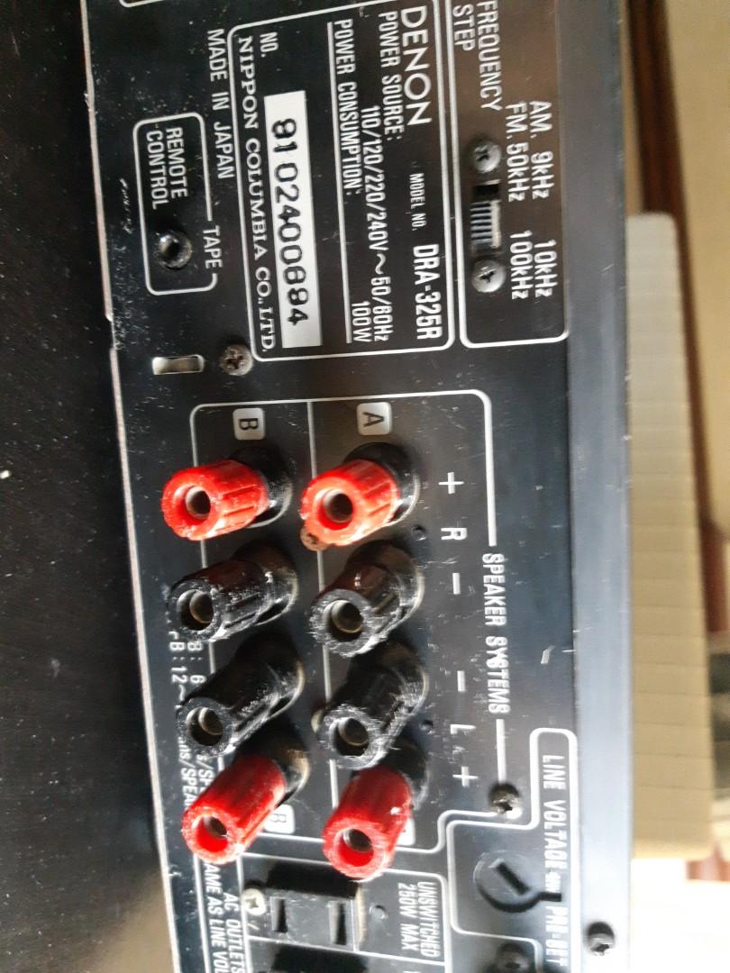 Denon DRA-325R Receiver (Audio Amplifier with AM FM Tuner built in ...