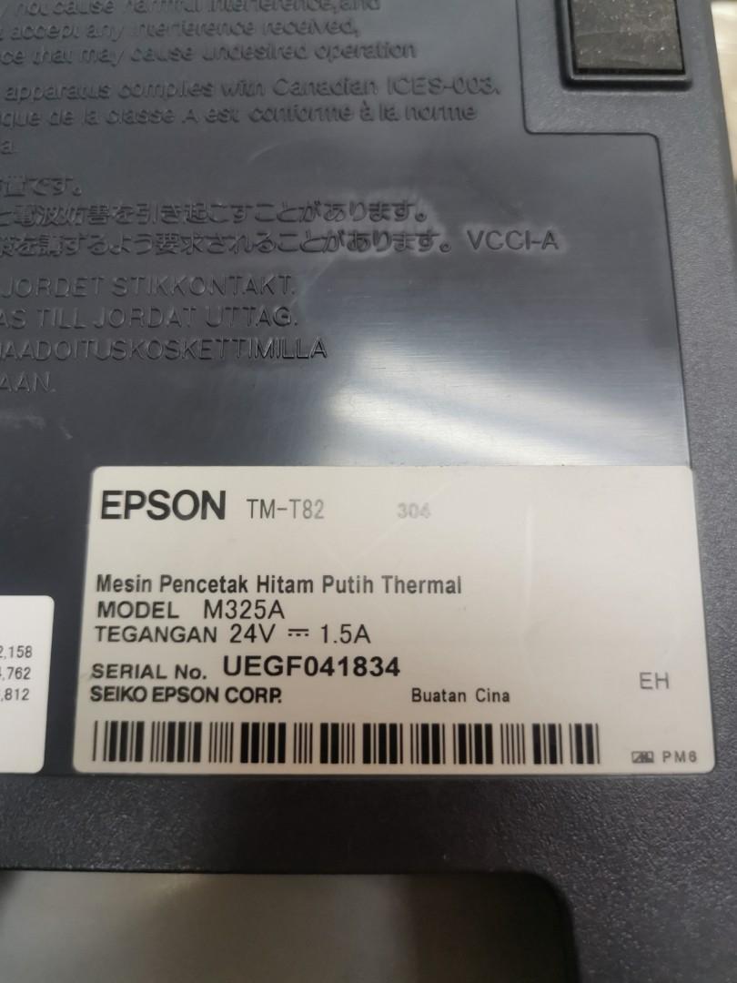 Epson Thermal Printer TM82-P, Computers & Tech, Printers, Scanners ...