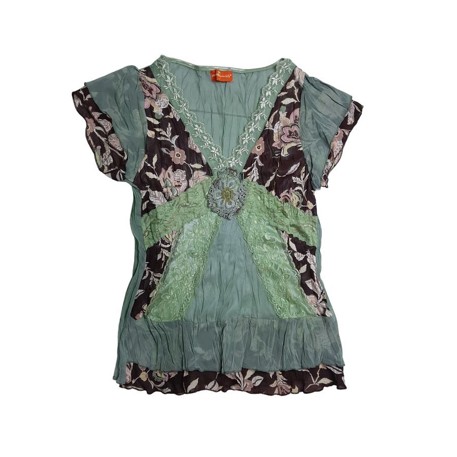 Green and Brown Fairy Top | Y2k Fairy Fairycore Grunge Goth Harajuku ...