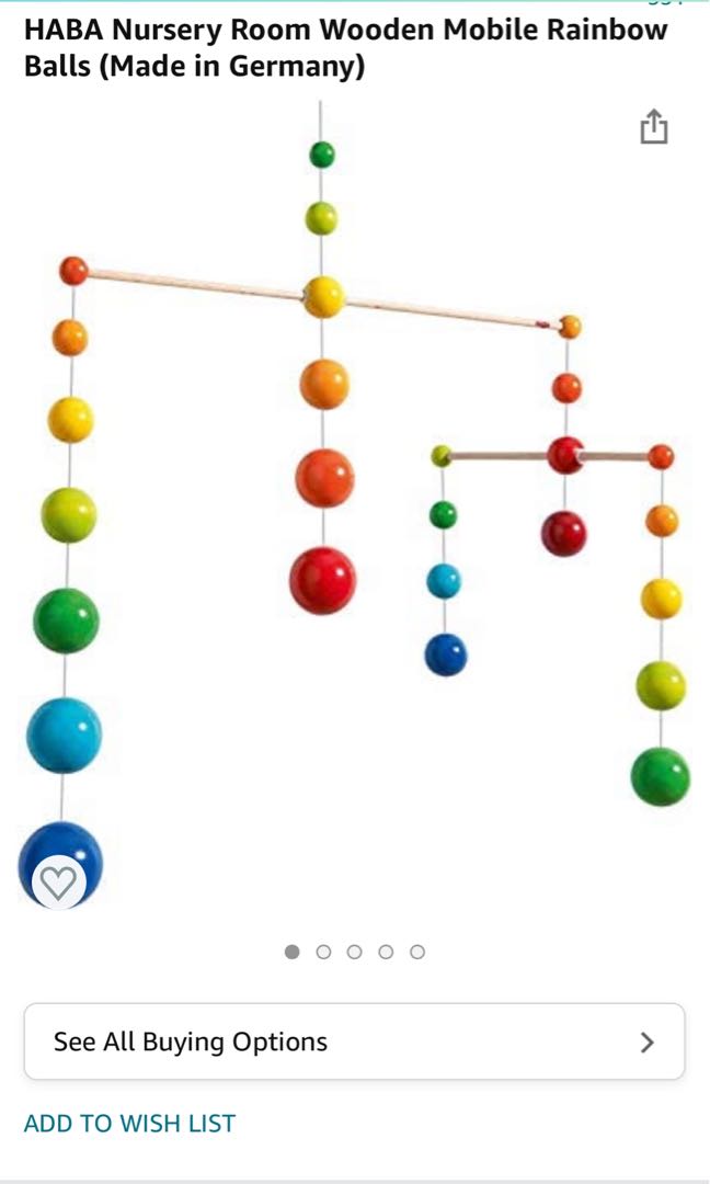 Haba nursery room wooden mobile, Babies & Kids, Baby Nursery & Kids ...