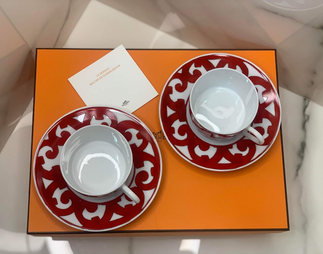 Hermes Tea Cup and Saucer Set, Furniture & Home Living, Kitchenware ...