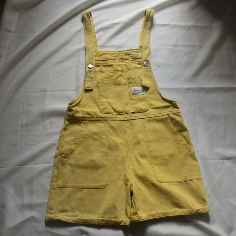 High Quality Aesthetic Yellow Denim Overalls !, Women's Fashion ...