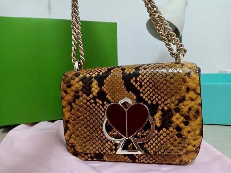 Kate Spade Limited Edition Nicola Snake Embossed Twistlock Small ...