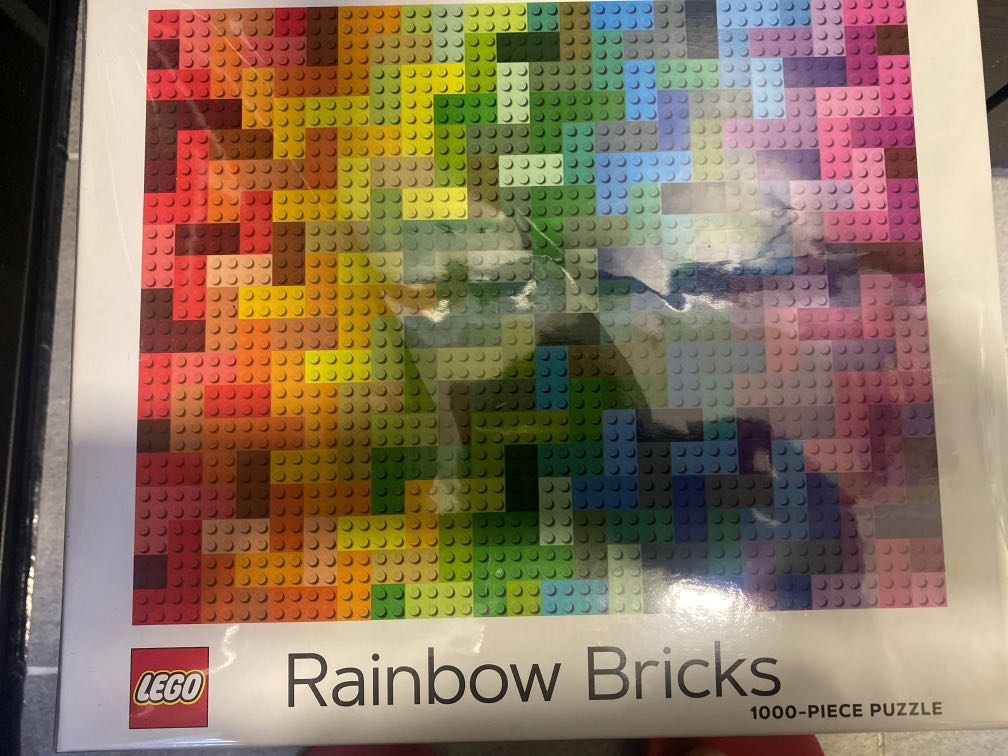 Lego Rainbow Bricks 1000 piece puzzle, 興趣及遊戲, 玩具 & 遊戲類 - Carousell