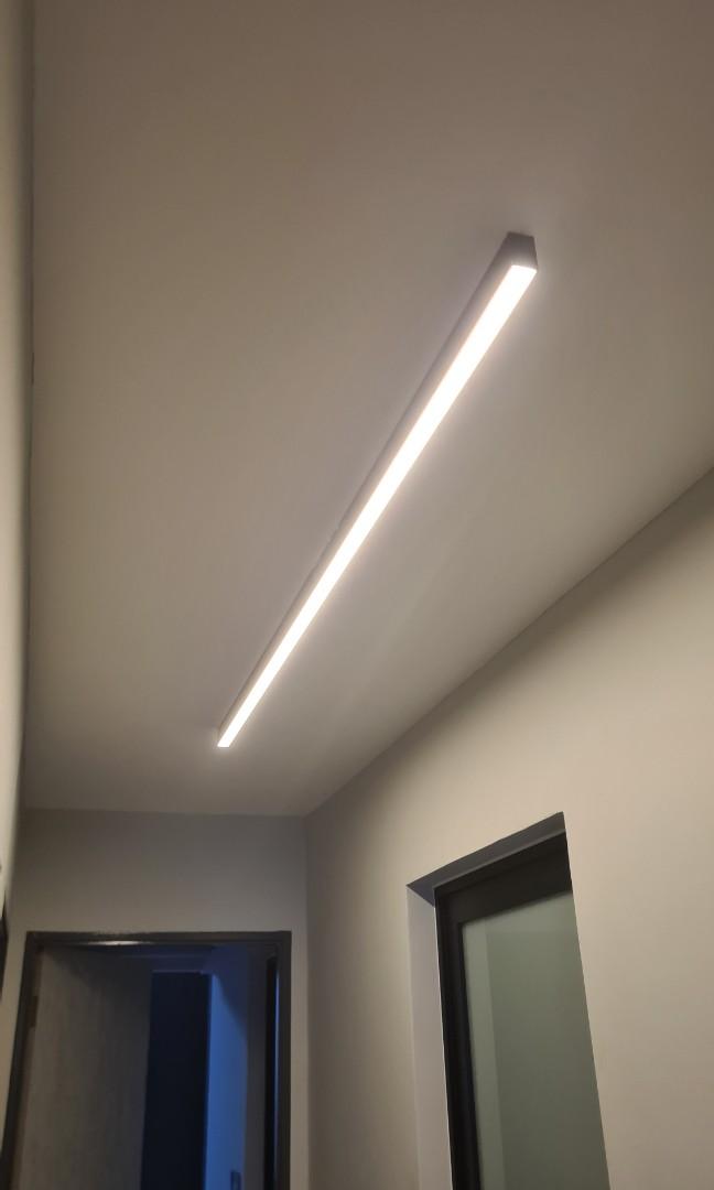 Linear Ceiling Light, Furniture & Home Living, Lighting & Fans ...