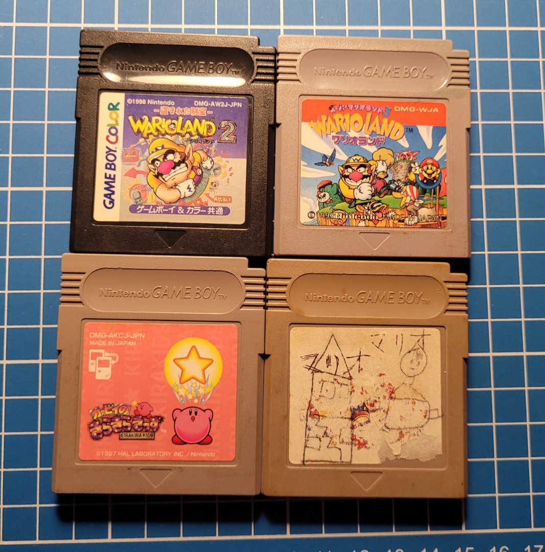 Mario, Wario, Kirby Gameboy / Game Boy Color nintendo game cartridges ...