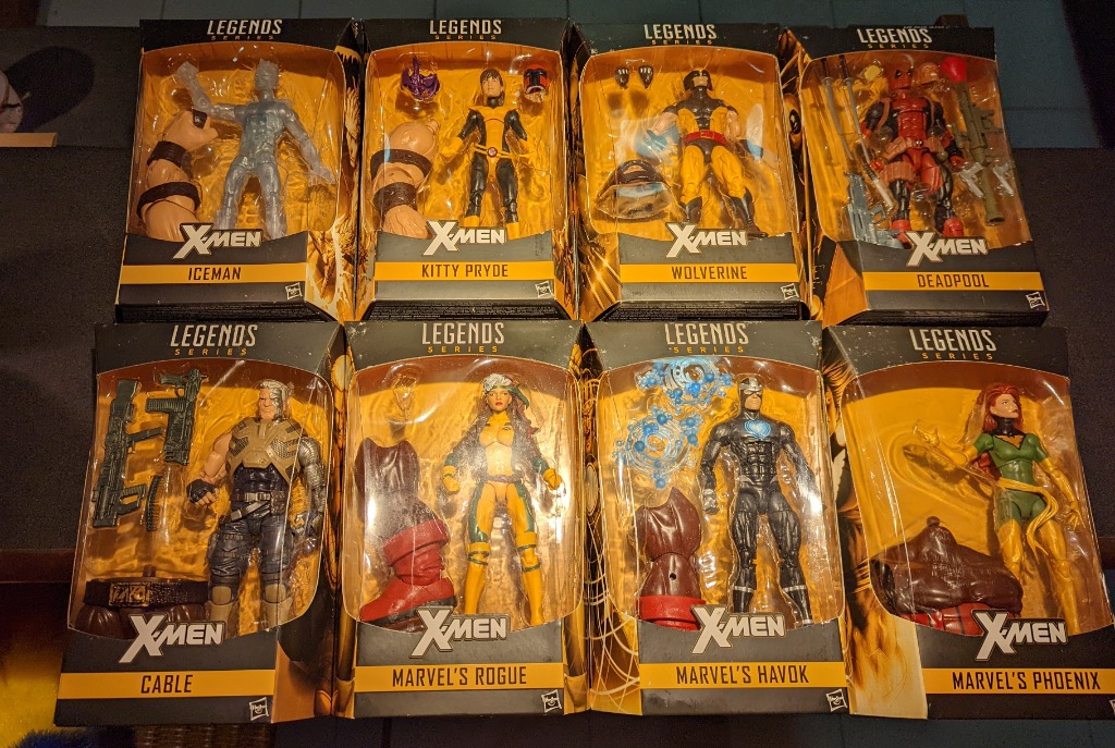 Marvel Legends Juggernaut BAF Wave Wolverine Iceman Rogue Phoenix Jean ...