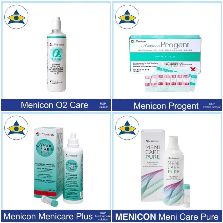 Menicon Meni Care Pure | Menicon Meni Care Plus | Menicon Progent RGP Protein Remover | Menicon ...