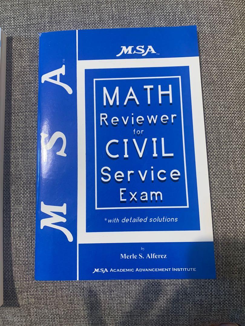 MSA Civil Service Exam and Mathematics Reviewer, Hobbies & Toys, Books ... MSA Civil Service Exam and Mathematics Reviewer, Hobbies & Toys, Books ...