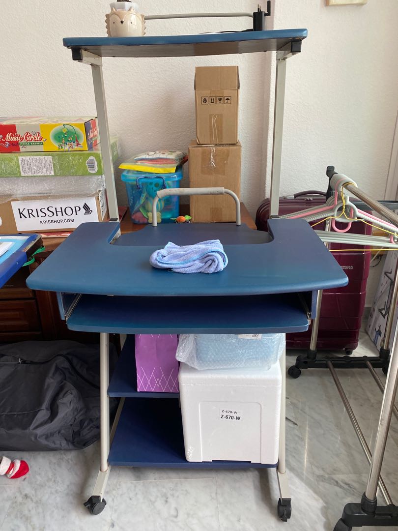 Old computer table, Furniture & Home Living, Furniture, Tables & Sets ...