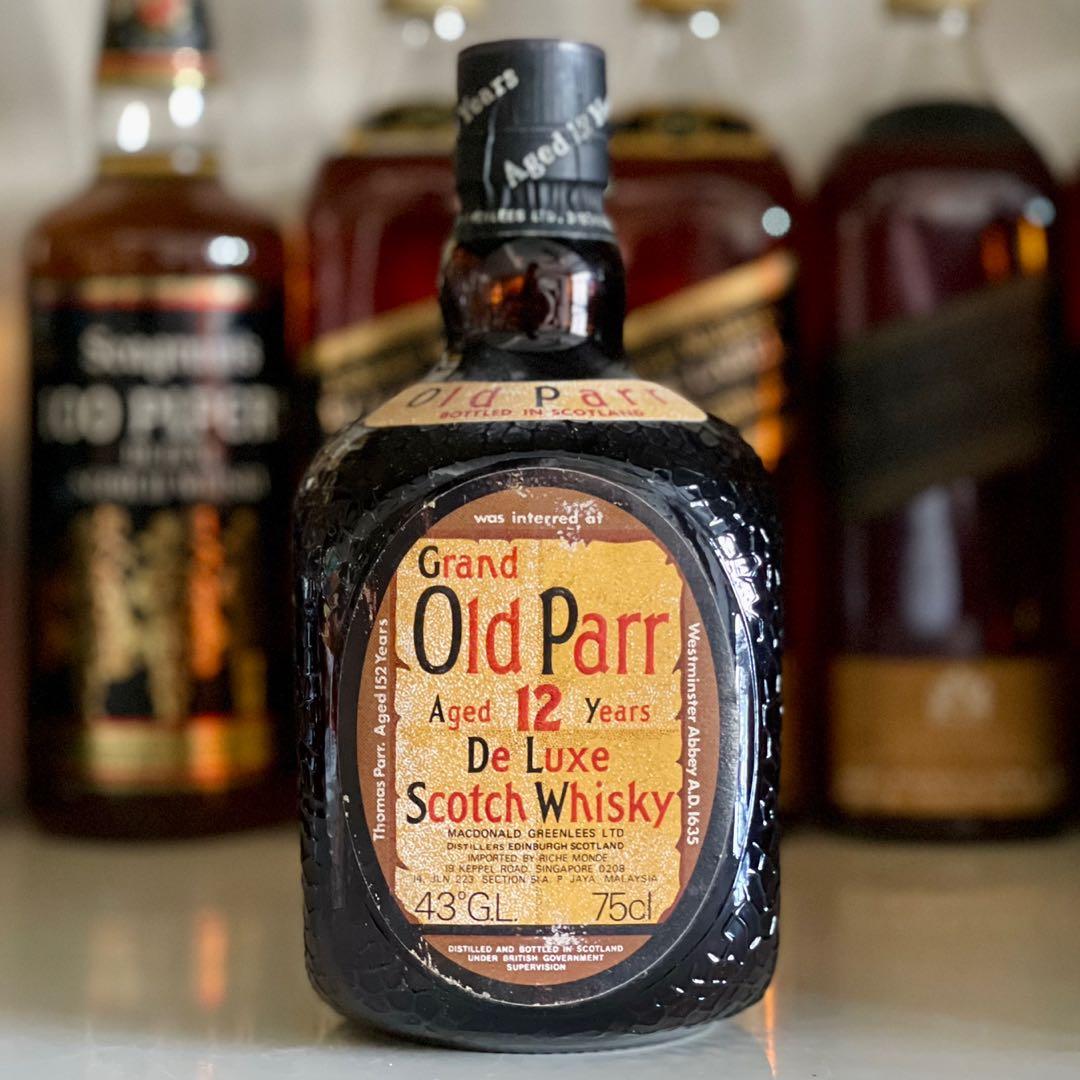 Old Parr 12 Grand Scotch Whisky De Luxe Whiskey 43% ABV 750ml, Food & Drinks, Beverages on Carousell
