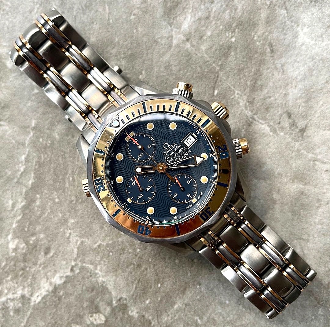 Omega Seamaster 2296.80 300m Chronograph Diver Gold Titanium, Luxury ...