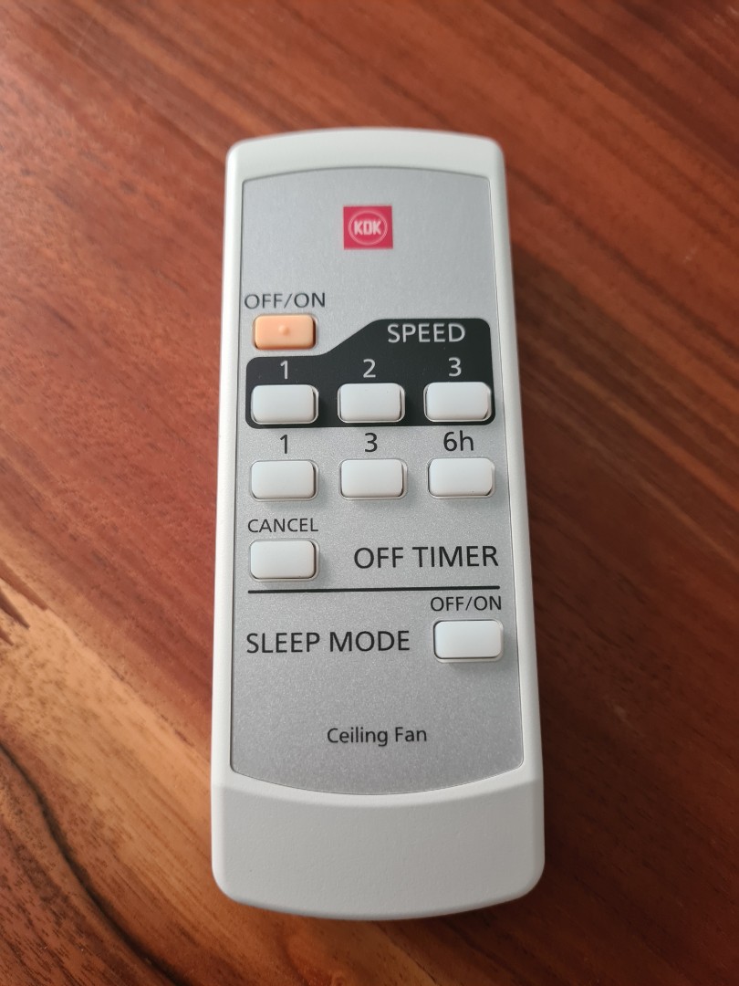 Original KDK Ceiling Fan Remote Control, Furniture & Home Living ...
