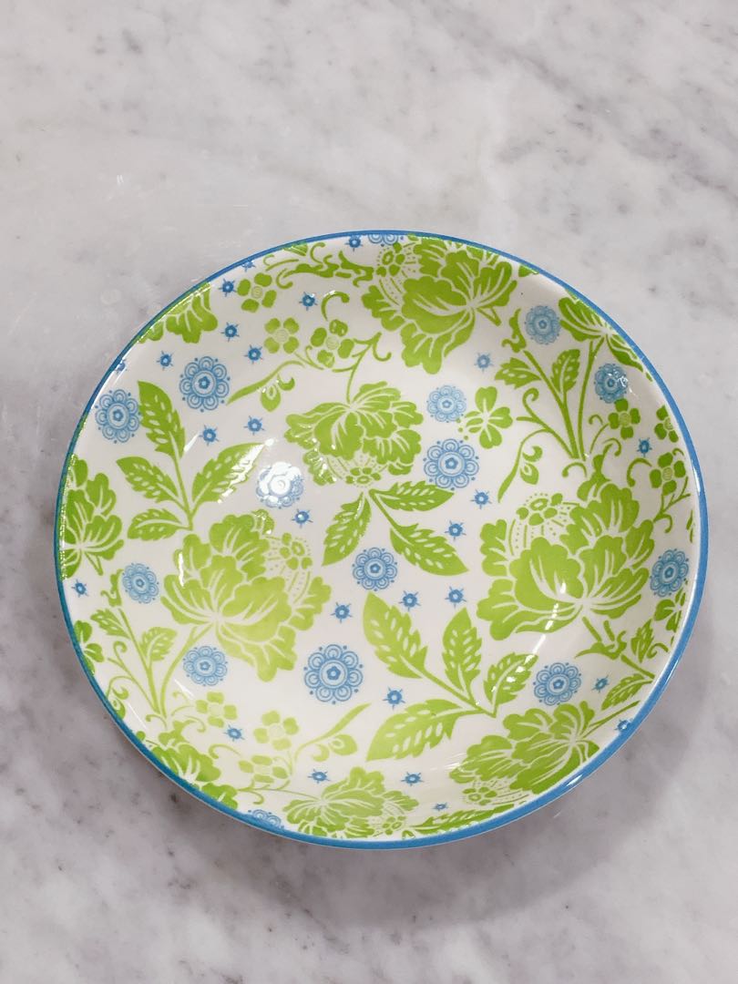 Piring keramik bunga, Kitchen & Appliances di Carousell