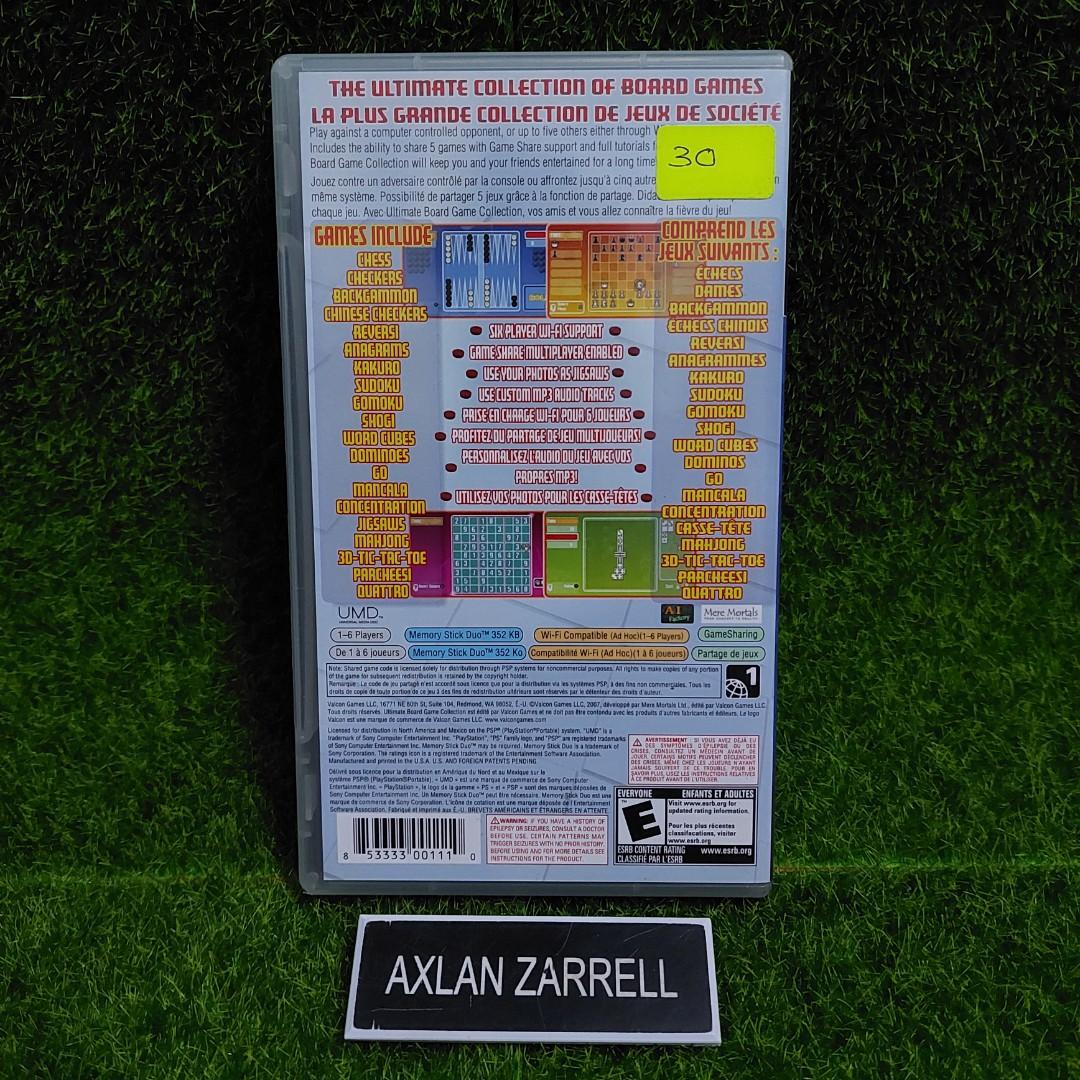 PSP UMD GAMES Ultimate Board Game Collection, Video Gaming, Video Games ...