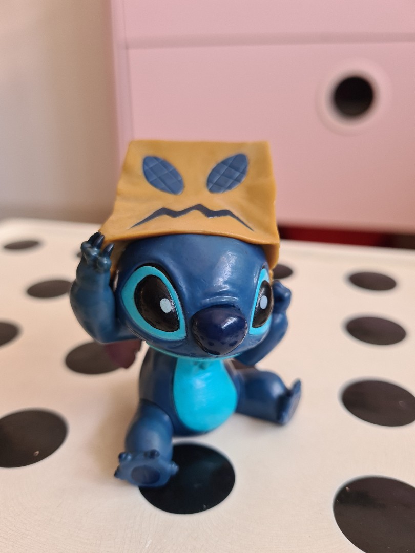 Rare Disney stitch figure with bag on head, Hobbies & Toys, Toys ...