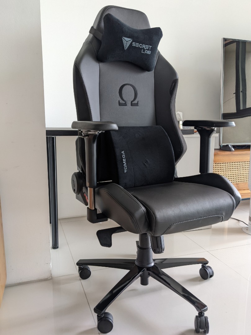 Secretlab Omega Black Office Chair, Furniture & Home Living, Furniture ...