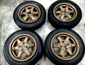 sportrim TE37 termasuk tayar, Auto Accessories on Carousell