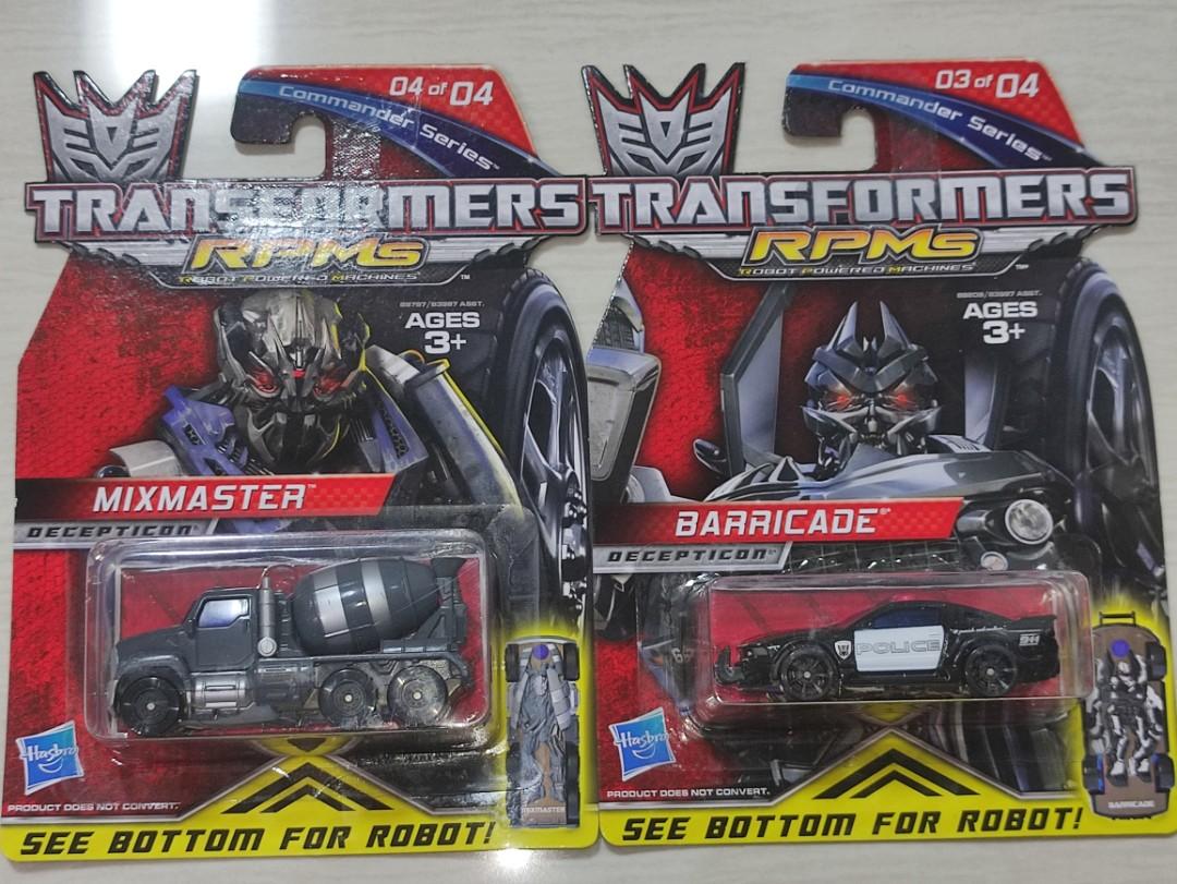 Transformers Barricade Mixmaster RPMs Commander Series MOSC, Hobbies ...