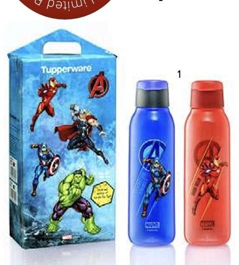 Tupperware bottle iron man & thor & hulk, Everything Else on Carousell