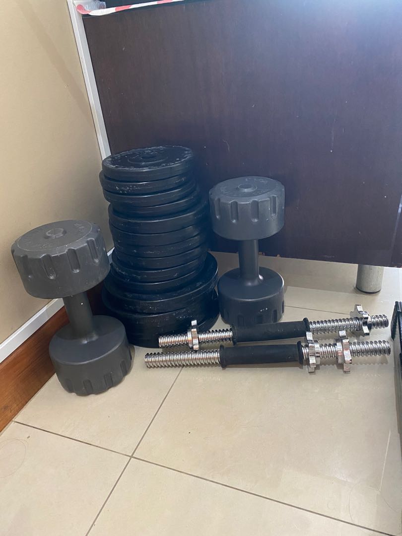 Work out set, Sports Equipment, Exercise & Fitness, Weights & Dumbbells ...