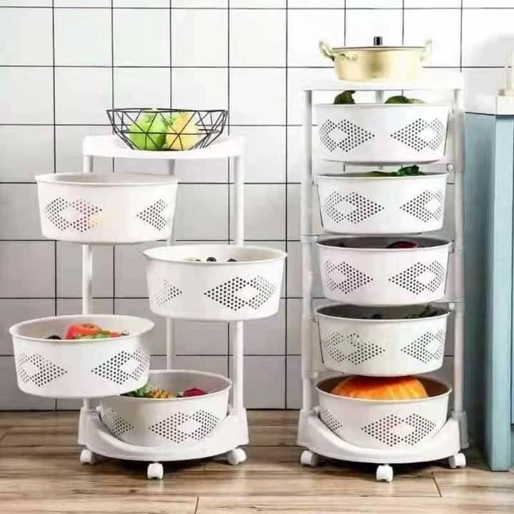360-degree rotating vegetable racks kitchen floor-standing storage ...