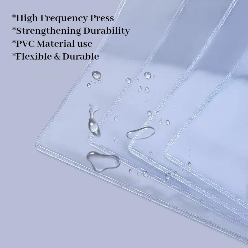A6, A5, A4 Size Waterproof Transparent Plastic Ziplock Bag, Document ...