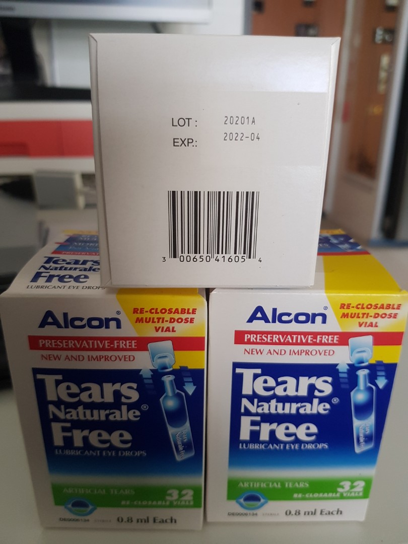 Alcon tears naturale free eye drops, Health & Nutrition, Medical ...