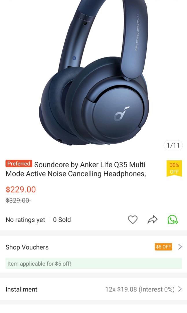 Anker Soundcore Q35 Navy blue set (LAST SET), Audio, Headphones ...