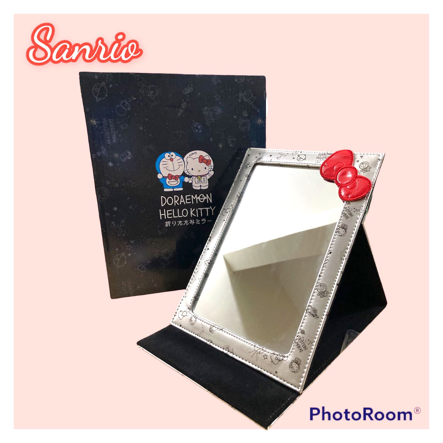 Authentic Sanrio Hello Kitty x Doraemon Foldable Desk Mirror, Furniture ...