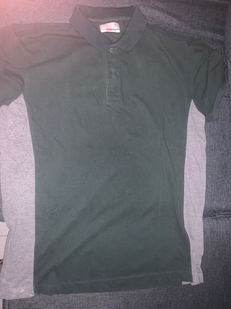Bench men's polo shirt in moss green and grey, Men's Fashion, Tops ...