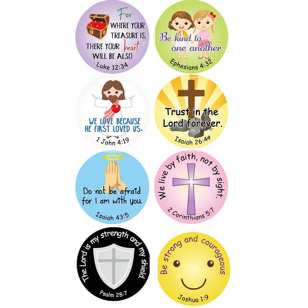 Bible verse stickers labels for kids, Hobbies & Toys, Stationery ...