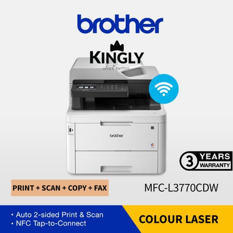 Brother MFC-L3770CDW Colour Laser All-in-one Printer Duplex Print and ...